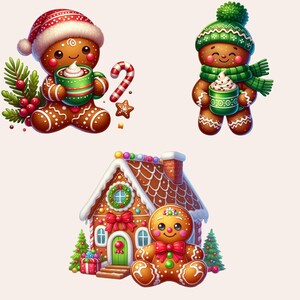 16 Gingerbread Man PNG Bundle, Cute Gingerbread Man Clipart ...
