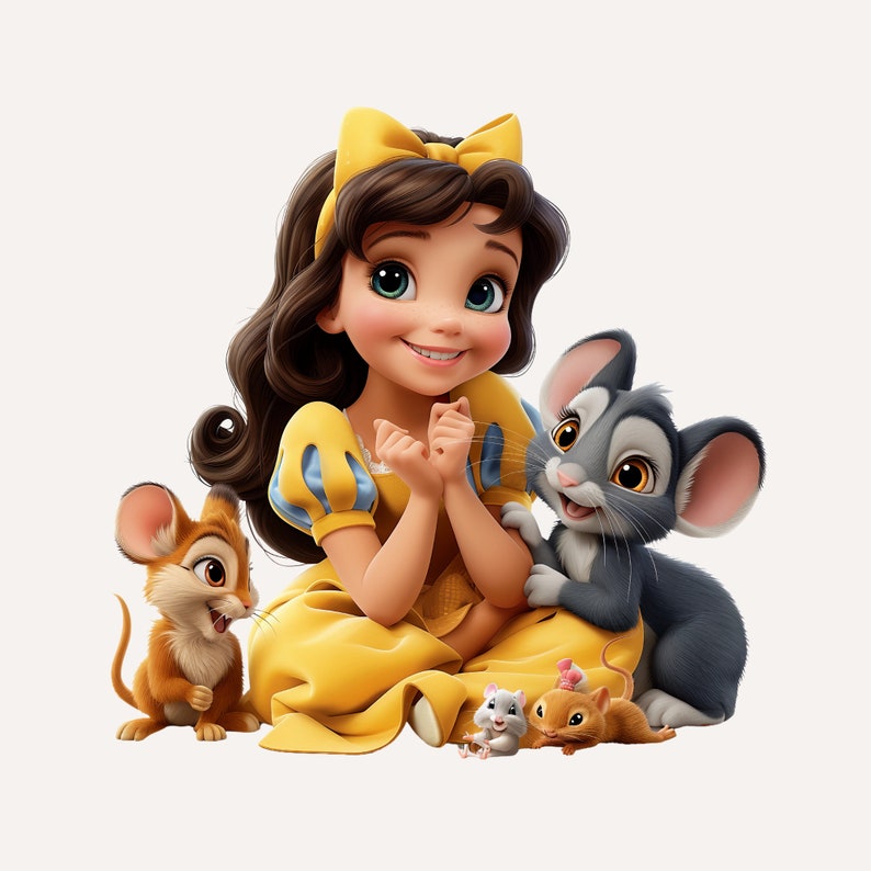 5 Princess Bundle PNG, Cute Princess Clipart Bundle, Princess ...