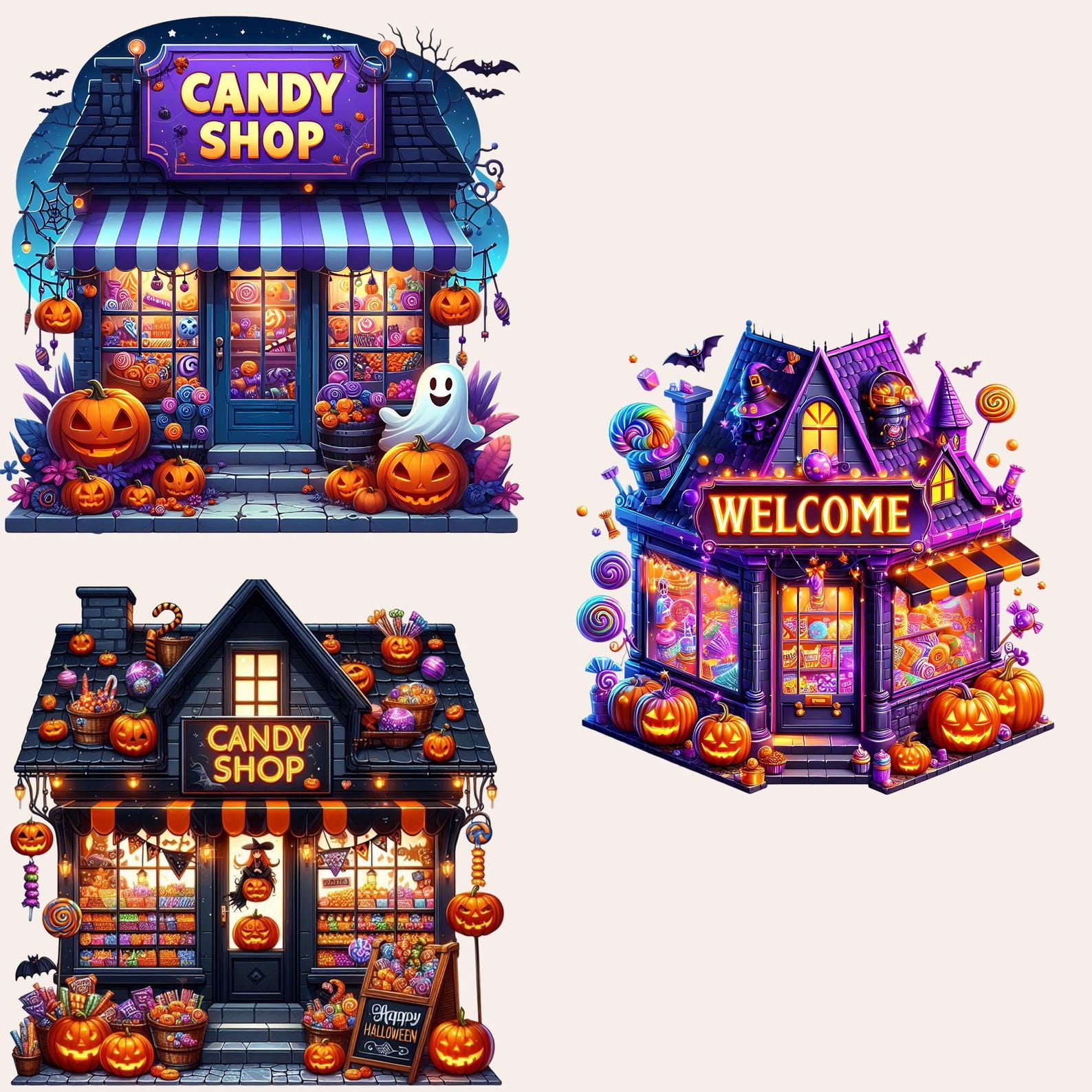 17 Halloween Candy Shop Clipart, Halloween Candy Store PNG, Halloween ...