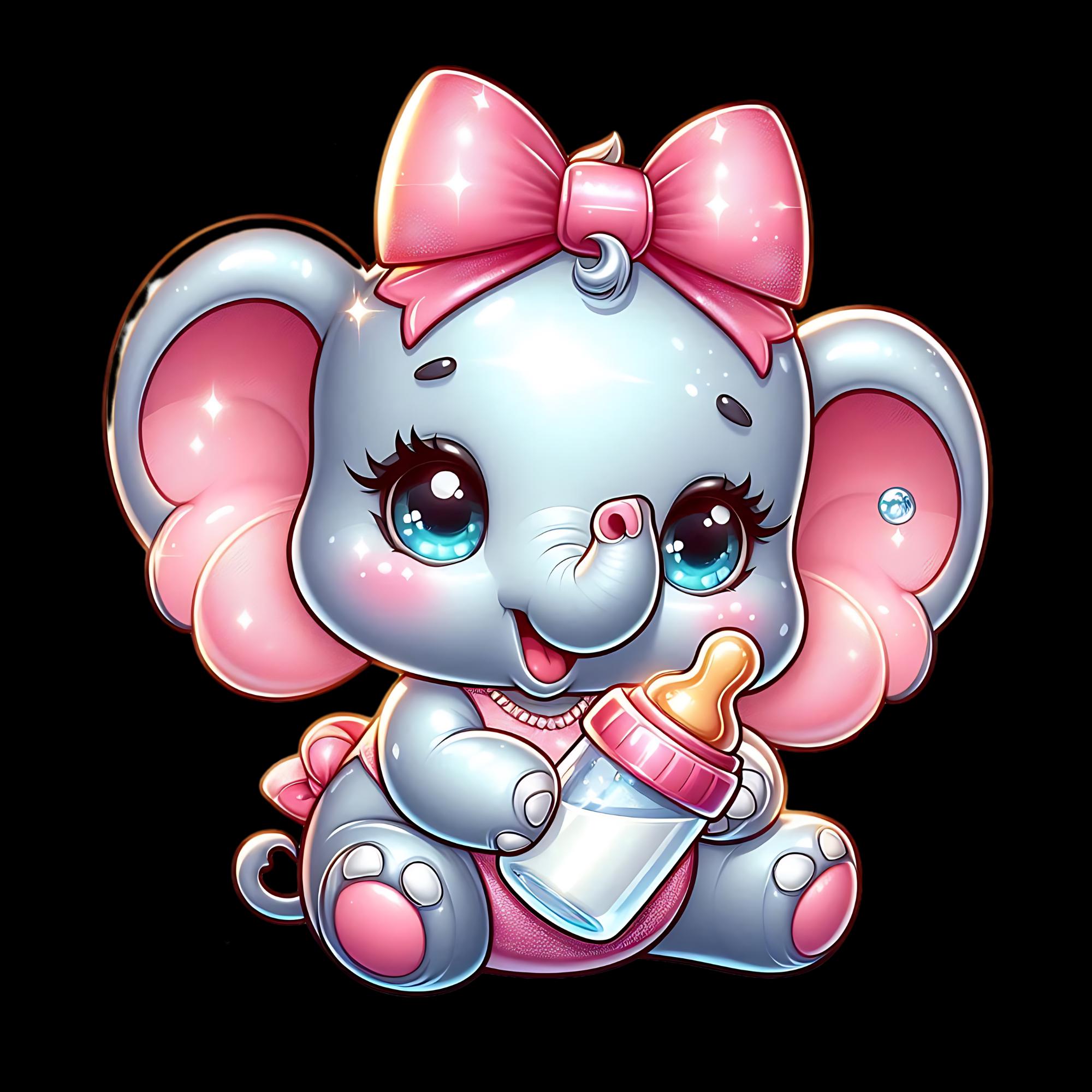 14 Pink Baby Elephant Clipart, Baby Elephant PNG, Elephant Girl Clipart ...