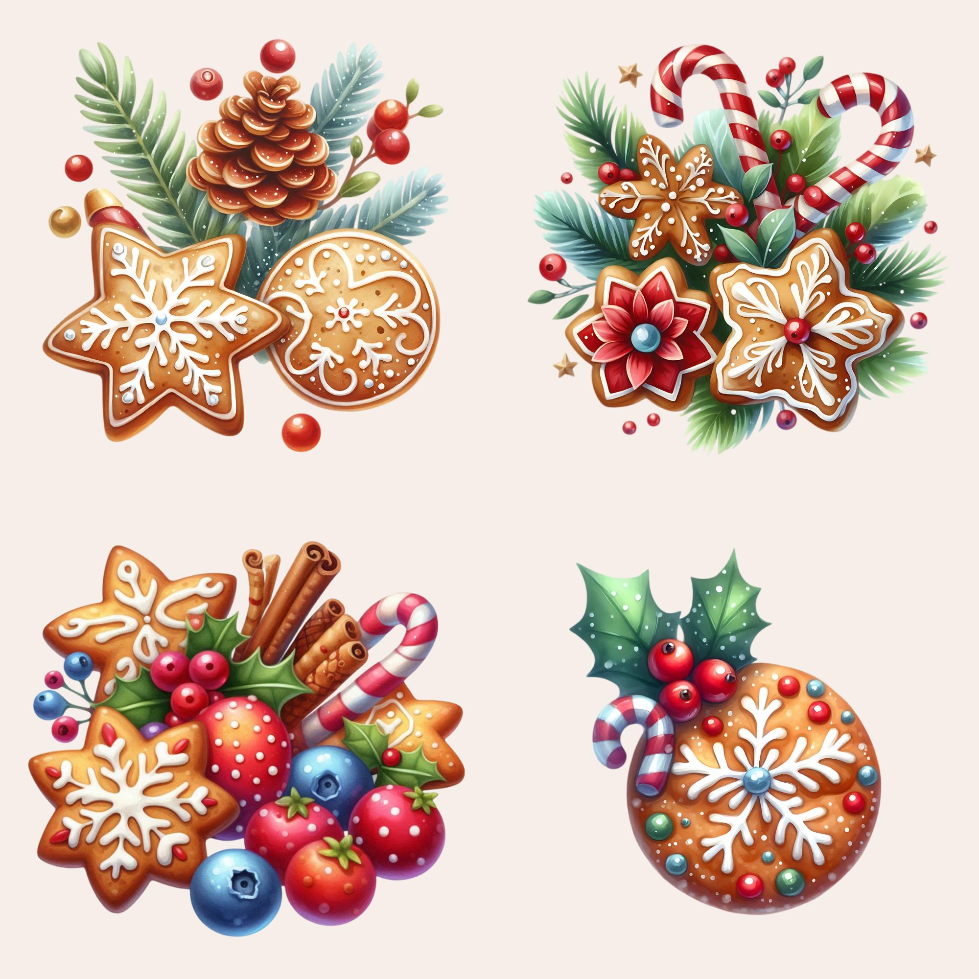 19 Christmas Cookies Clipart, Christmas Cookies PNG, Cute Christmas ...