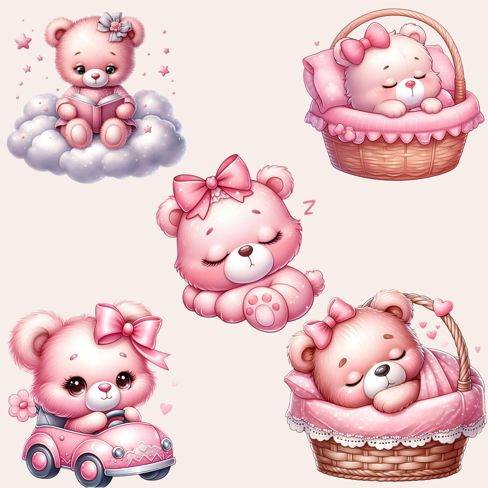 30 Sleepy Teddy Bear Clipart, Pink Teddy Bear PNG, Teddy Bear Clipart ...