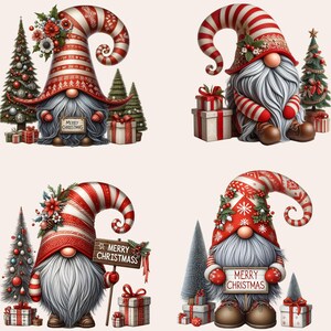 26 Christmas Gnome Clipart, Festive Gnome PNG, Winter Gnome Clipart ...