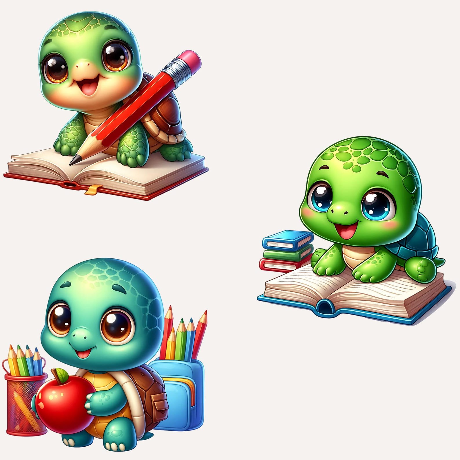 18 Back to School Turtle Clipart, School Turtle Clipart, Baby Turtle ...