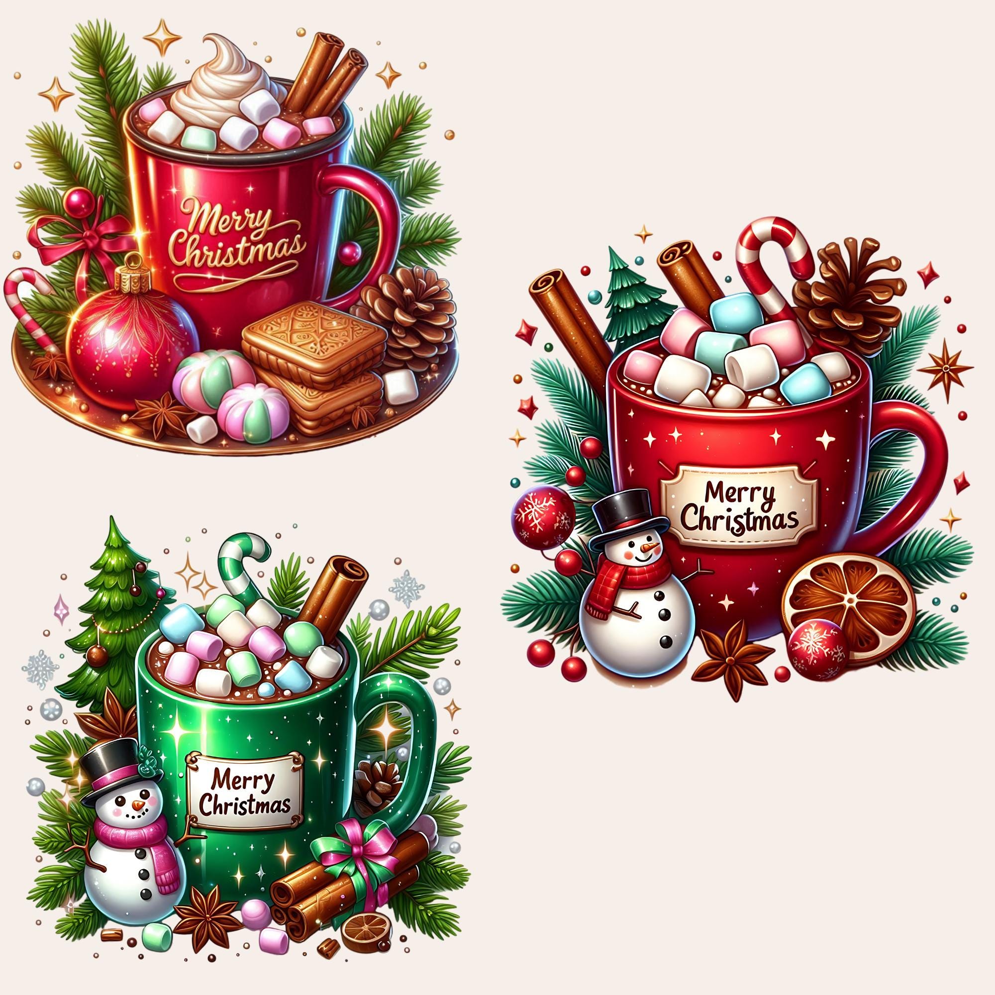 13 Christmas Hot Chocolate Clipart, Hot Cocoa Clipart, Christmas Hot ...