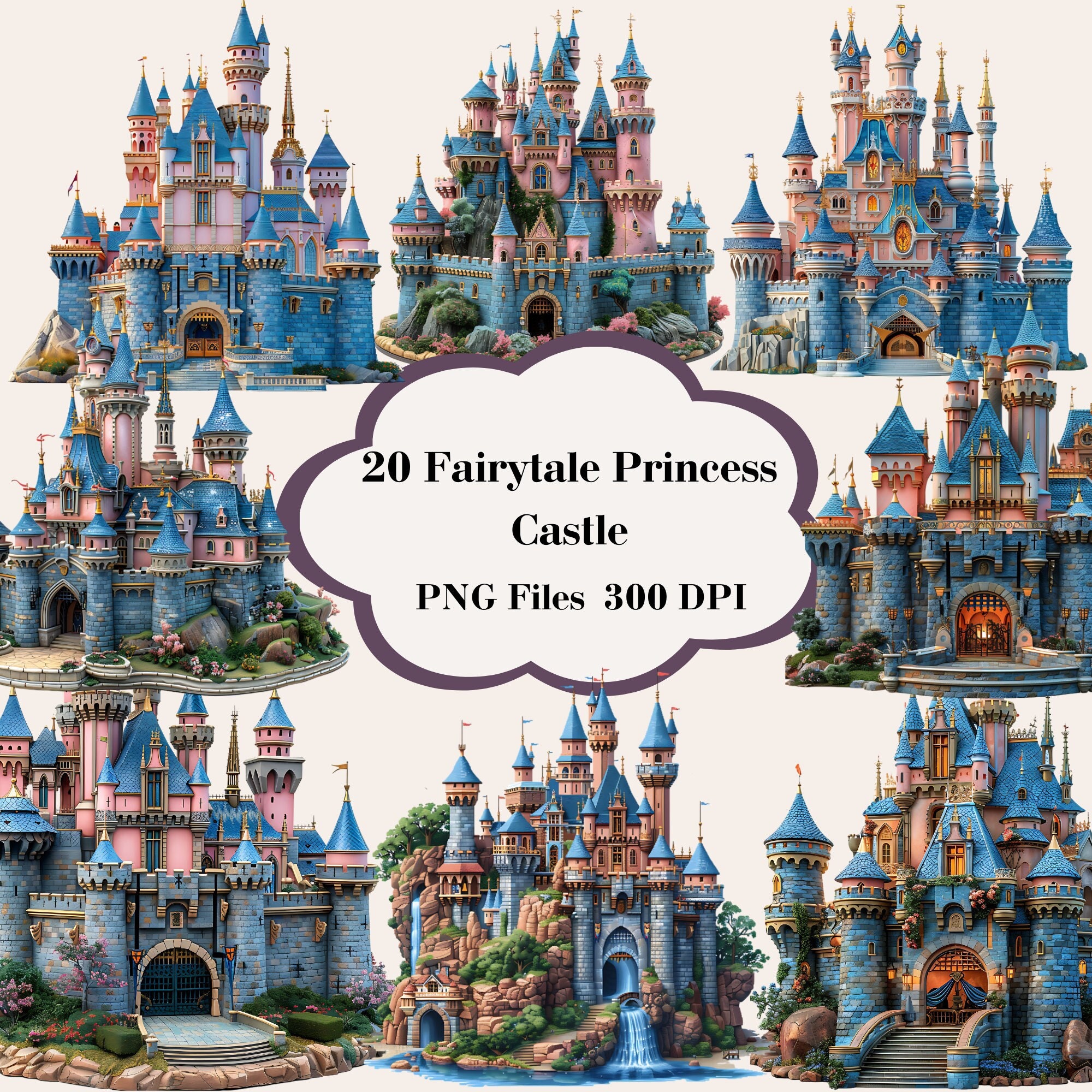 20 Fairytale Castle Clipart, Princess Castle PNG, Magical Castle ...