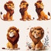 36 Lion Clipart PNG, Lions Clipart Bundle, Safari Animals PNG, Lion ...