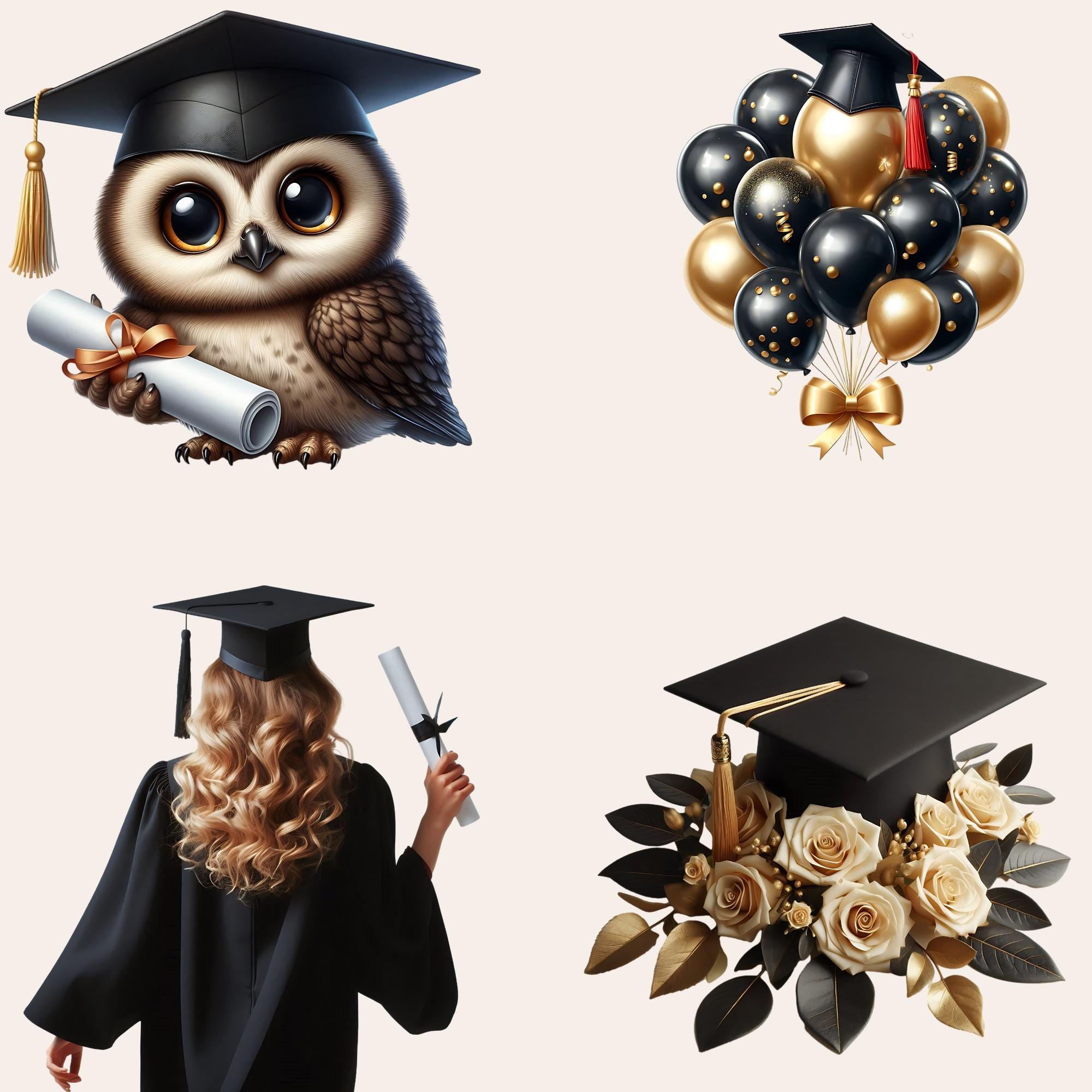 35 Graduation Clipart Bundle, Graduation PNG Bundle, Graduation Girl ...