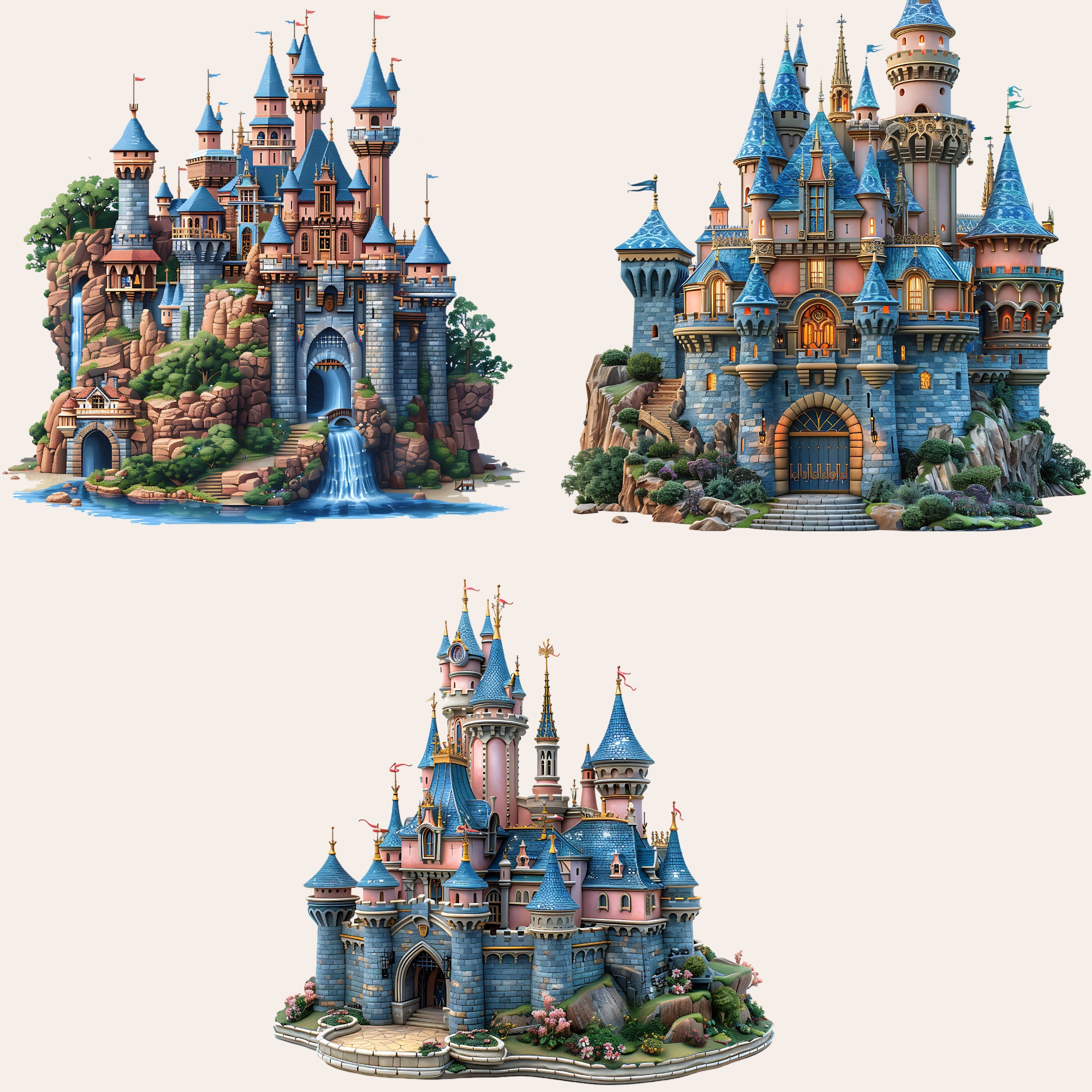 20 Fairytale Castle Clipart, Princess Castle PNG, Magical Castle ...