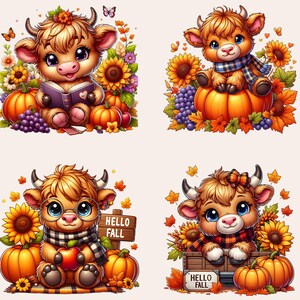 30 Cute Fall Animals Clipart, Autumn Baby Animals PNG, Fall Woodland ...