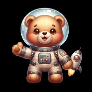 24 Cute Space Clipart Bundle, Astronaut Nursery Clipart, Cute ...