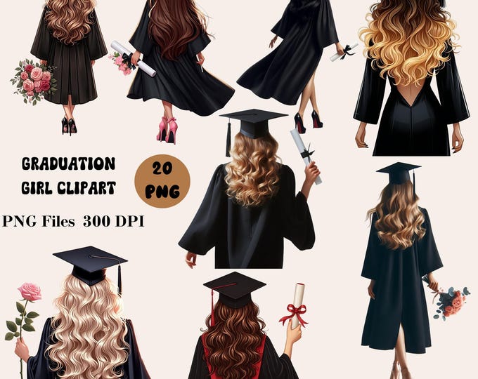 Graduation Clipart, Best Friends Clipart, Graduation Girl Clip Art ...