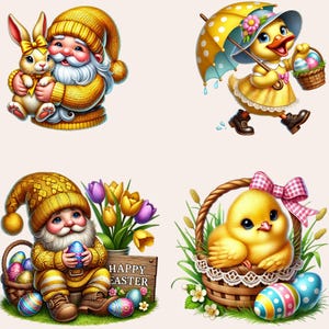 28 Easter Village Clipart, Country Farmhouse Easter, Easter PNG Bundle ...