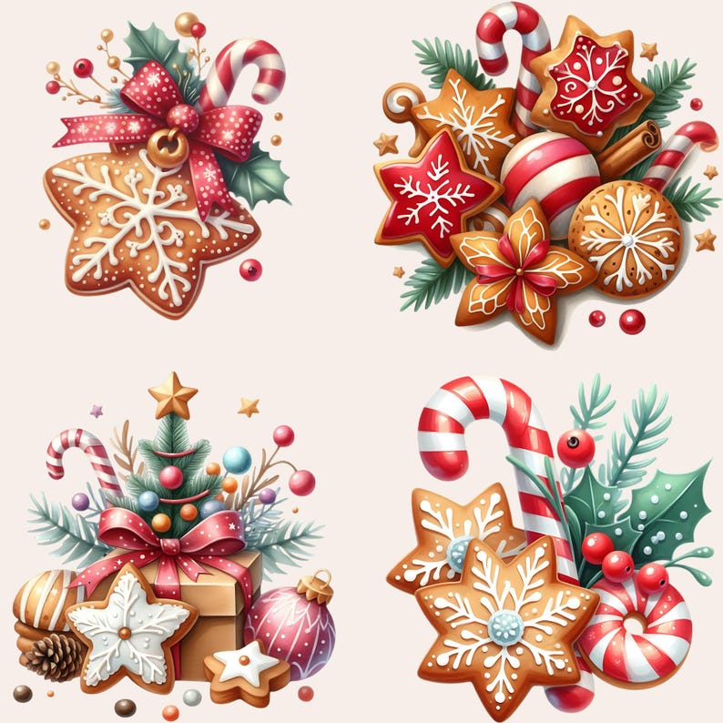 19 Christmas Cookies Clipart, Christmas Cookies PNG, Cute Christmas ...