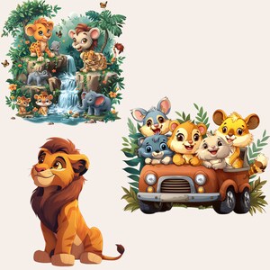 50 Jungle Animals Clipart Bundle, Safari Animals PNG, Animals in Jungle ...