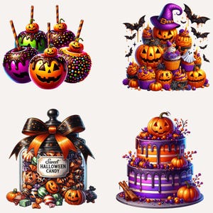 22 Halloween Candy Clipart Bundle, Halloween Treats PNG Bundle ...