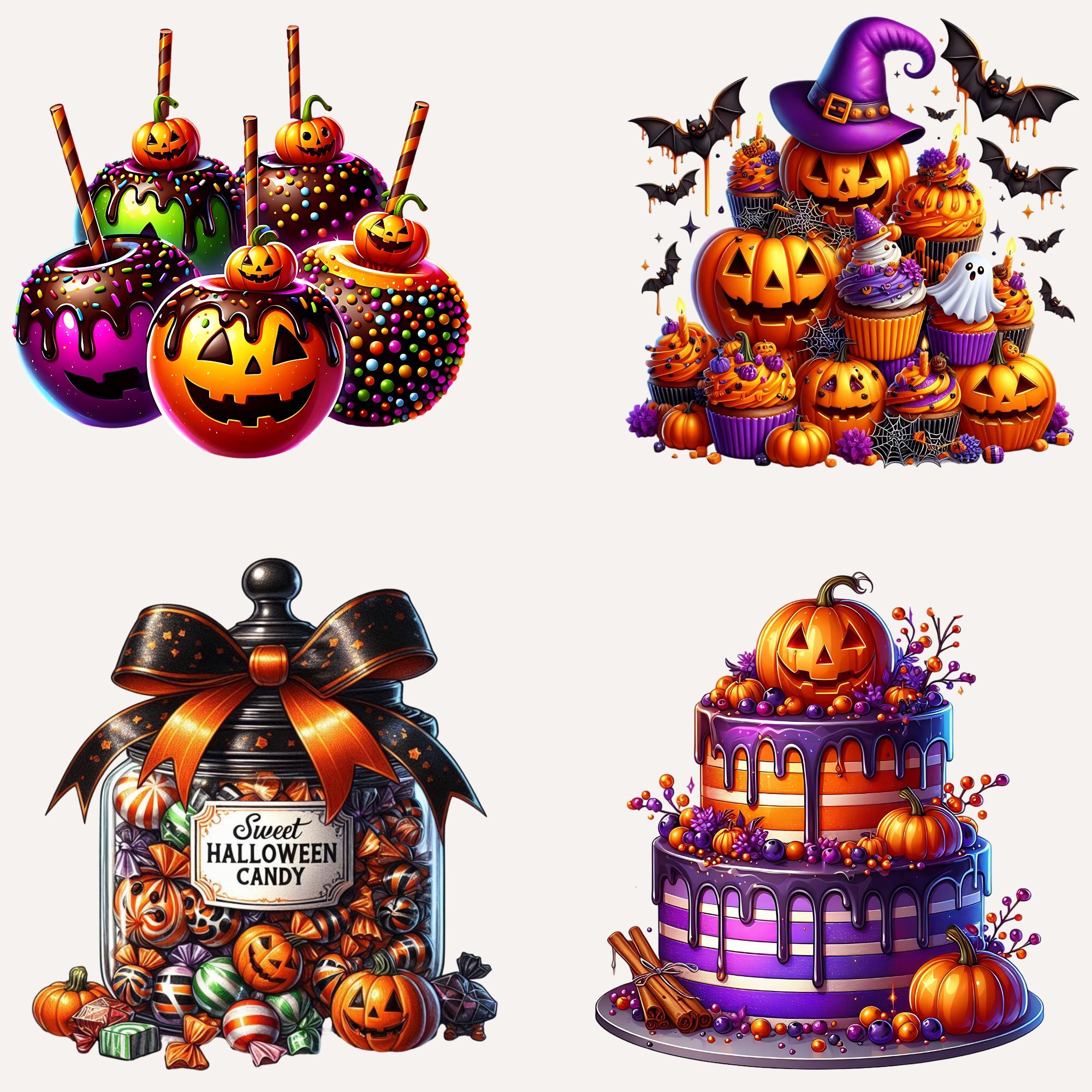 22 Halloween Candy Clipart Bundle, Halloween Treats PNG Bundle ...