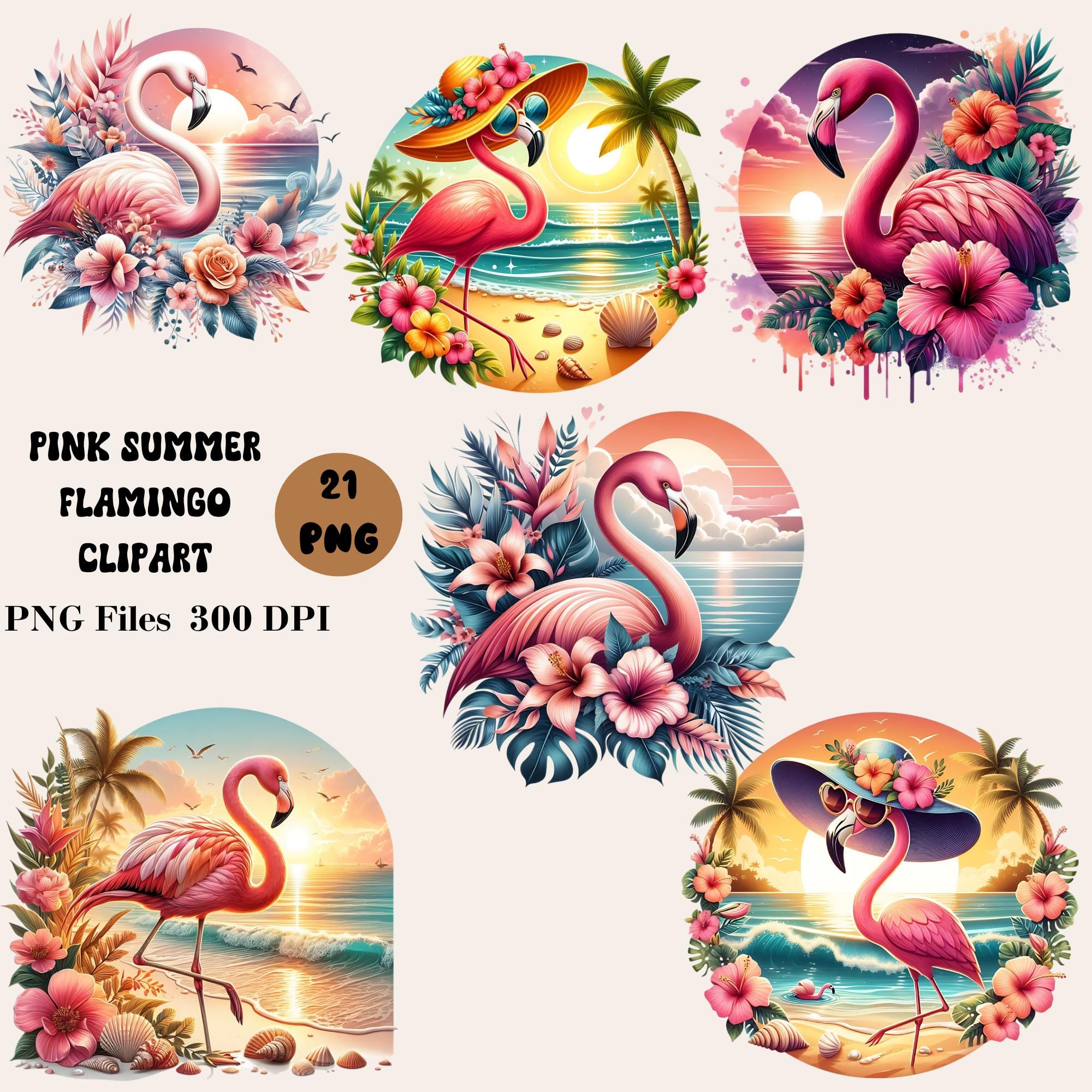 21 Pink Summer Flamingo Clipart, Cute Flamingo Clipart, Pink Flamingo ...