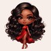 14 Black Chibi Girl Clipart, Stylish Chibi Girl Clipart, Chibi Girl ...