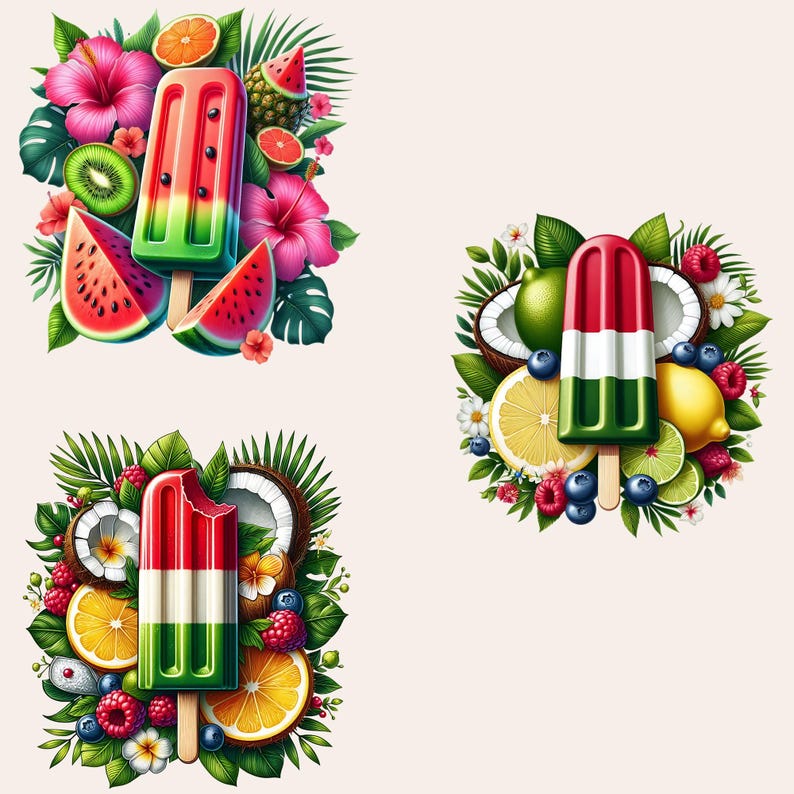 19 Summer Popsicle Clipart, Cute Summer Popsicle PNG, Summer Ice Cream ...