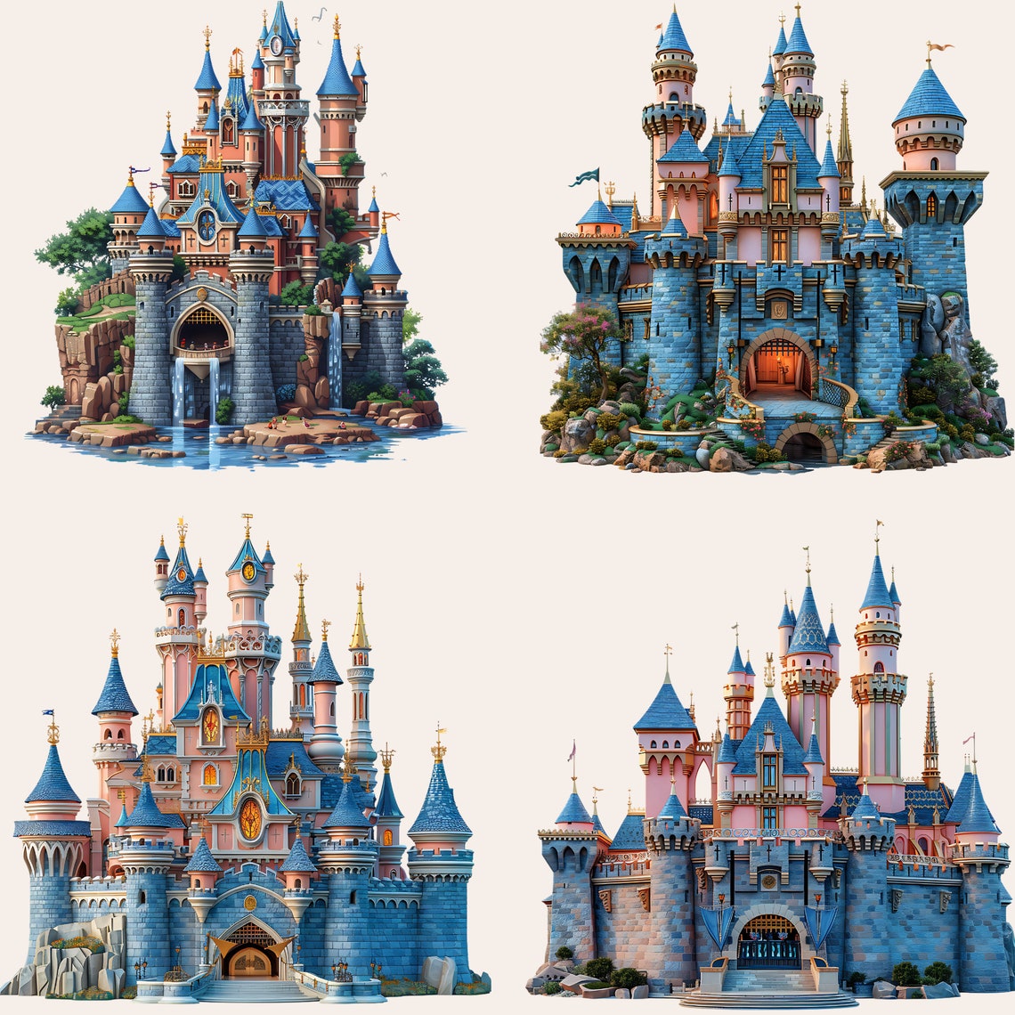20 Fairytale Castle Clipart, Princess Castle PNG, Magical Castle ...