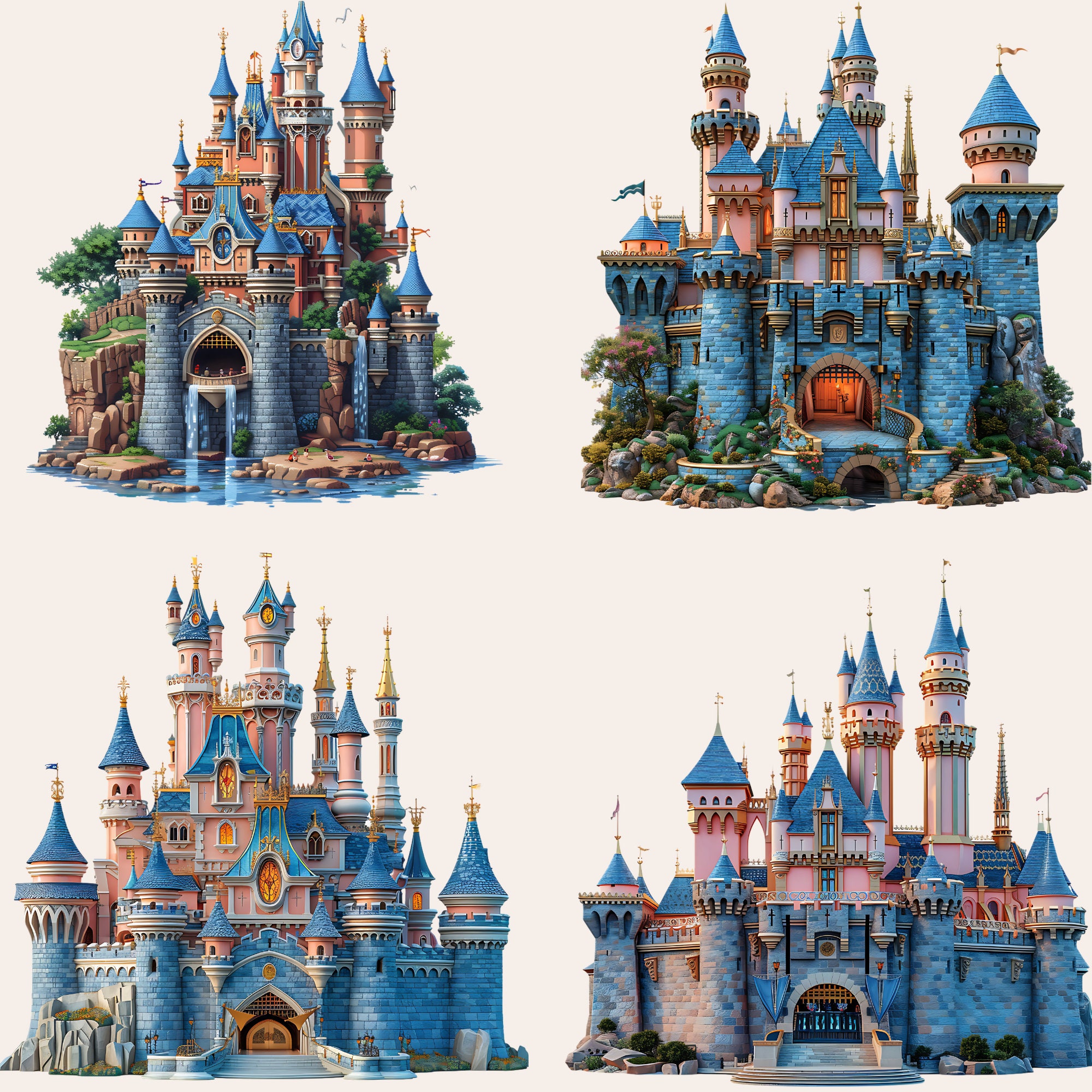 20 Fairytale Castle Clipart, Princess Castle PNG, Magical Castle ...