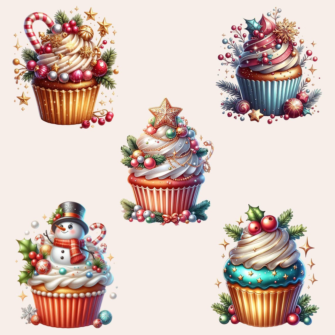 27 Christmas Cupcakes Clipart, Christmas Cupcakes PNG, Christmas ...