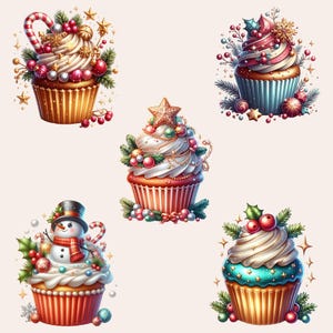 27 Christmas Cupcakes Clipart, Christmas Cupcakes PNG, Christmas ...