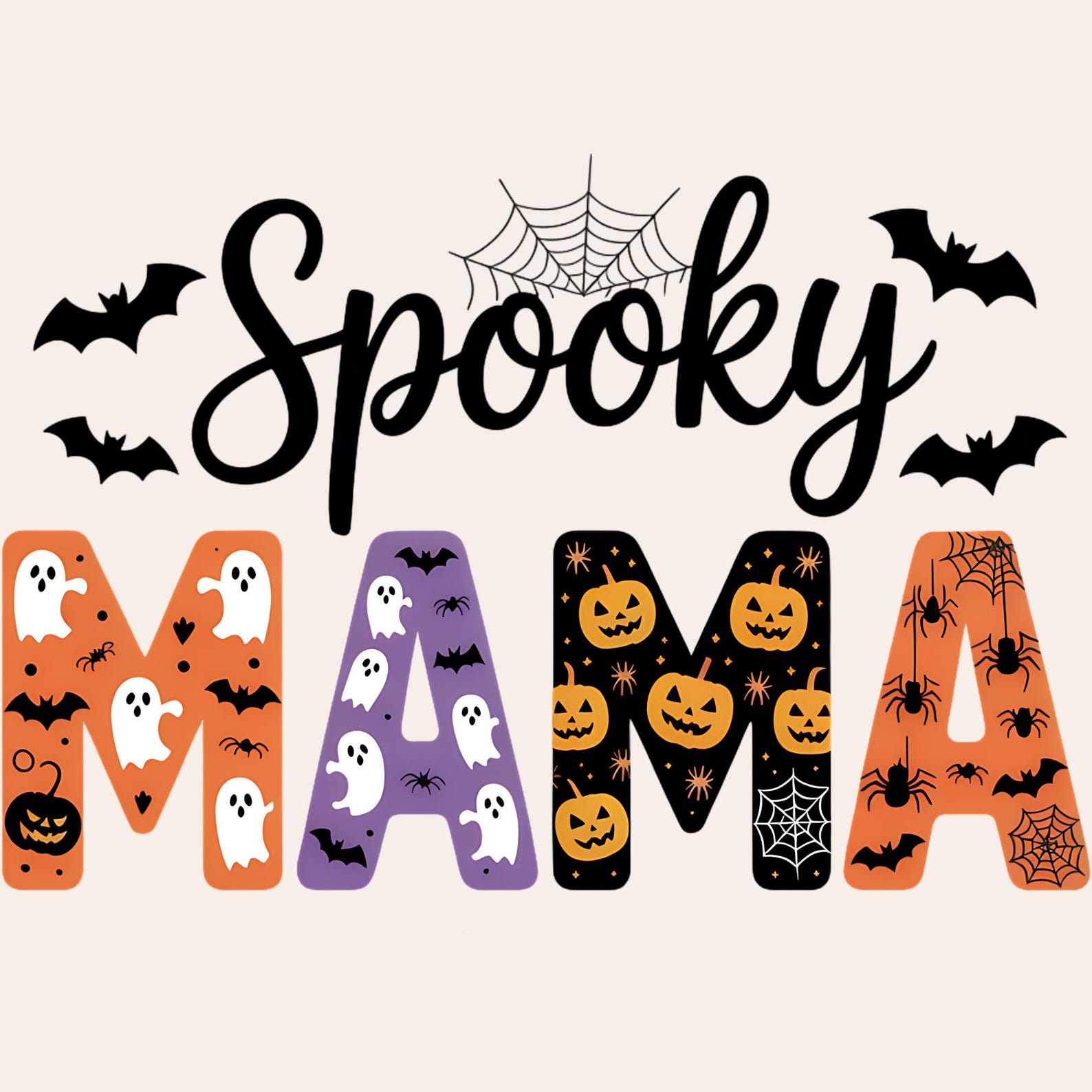 Spooky Mama PNG, Halloween Mama PNG, Spooky Halloween PNG, Retro ...