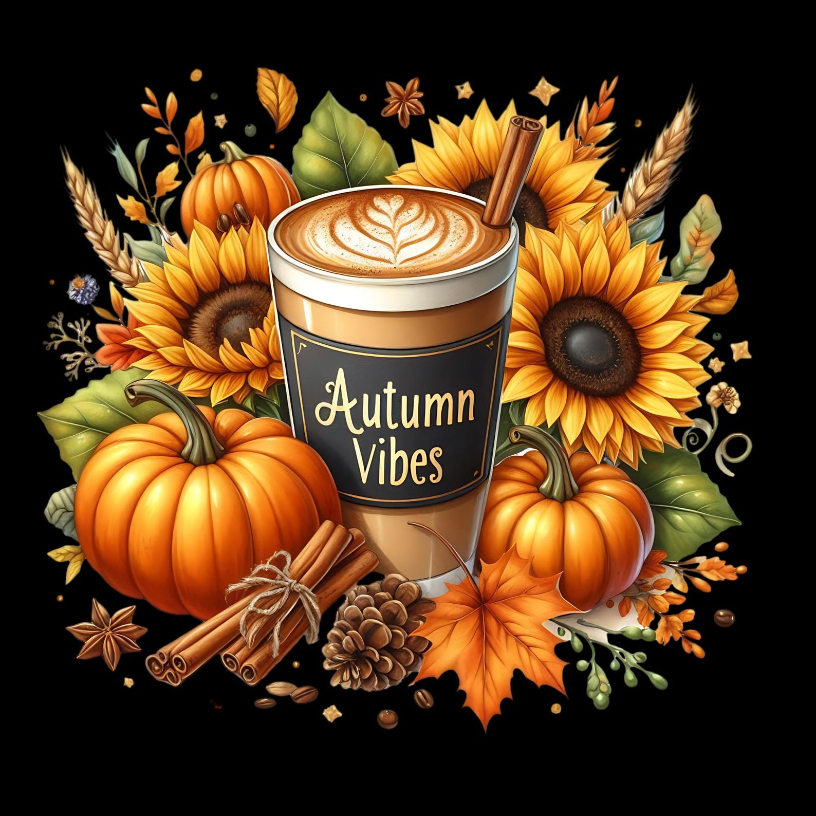 16 Autumn Coffee Clipart, Hello Fall Ice Coffee PNG, Fall Coffee PNG ...