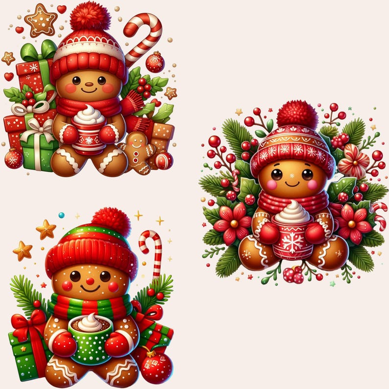 16 Gingerbread Man Clipart, Cute Gingerbread Man PNG, Gingerbread ...