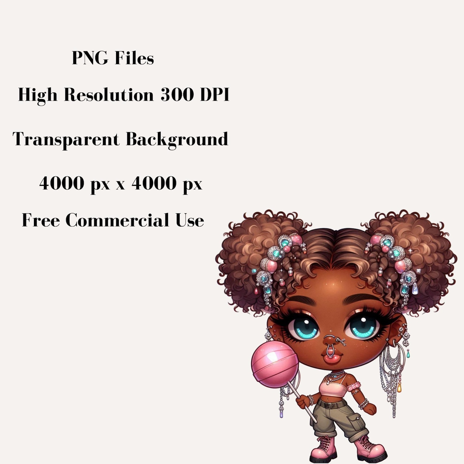 19 Black Chibi Girl Clipart, Cute Chibi Girl PNG, Afro American Chibi ...