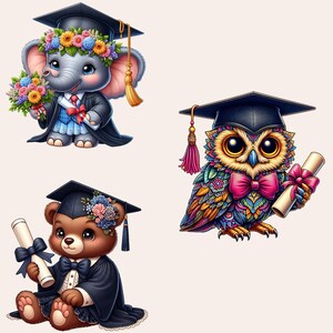 22 Graduation Animals Clipart, School Graduation Animals Clipart ...
