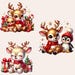 19 Christmas Reindeer Clipart, Cute Christmas Reindeer PNG, Reindeer ...