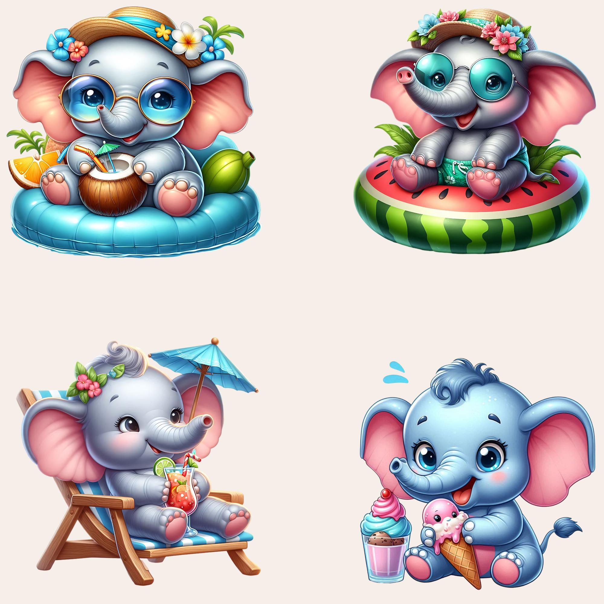 26 Summer Animals Clipart, Summer Beach Animals PNG, Summer Baby ...