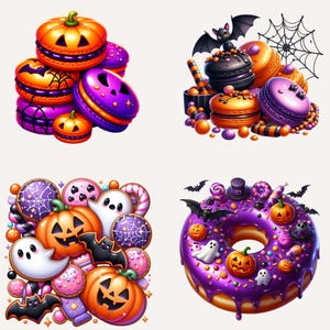 22 Halloween Candy Clipart Bundle, Halloween Treats PNG Bundle ...