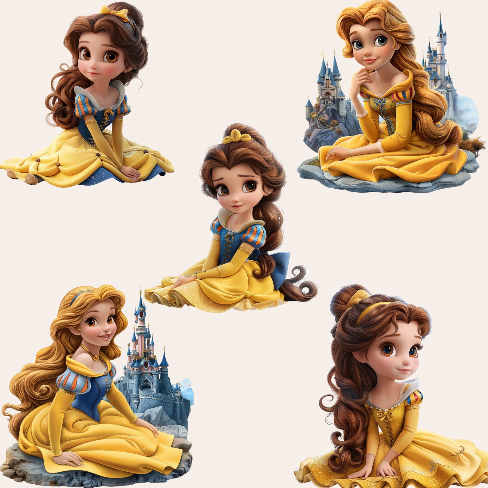 100 Fairytale Princess Clipart Bundle, Cute Princess PNG, Princess Girl ...