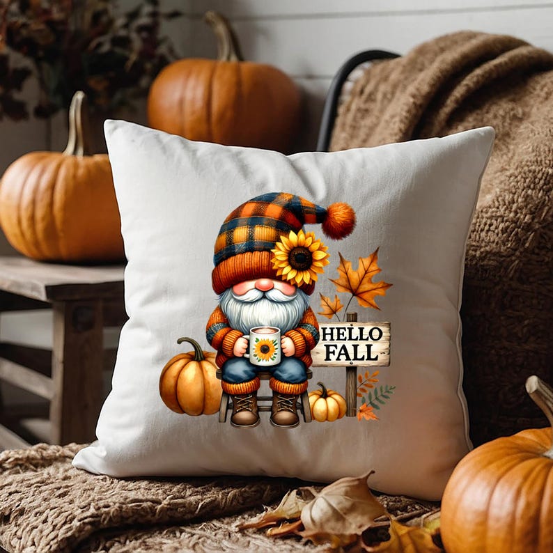 21 Hello Fall Gnome Clipart, Fall Gnome PNG, Autumn Gnome Clipart ...