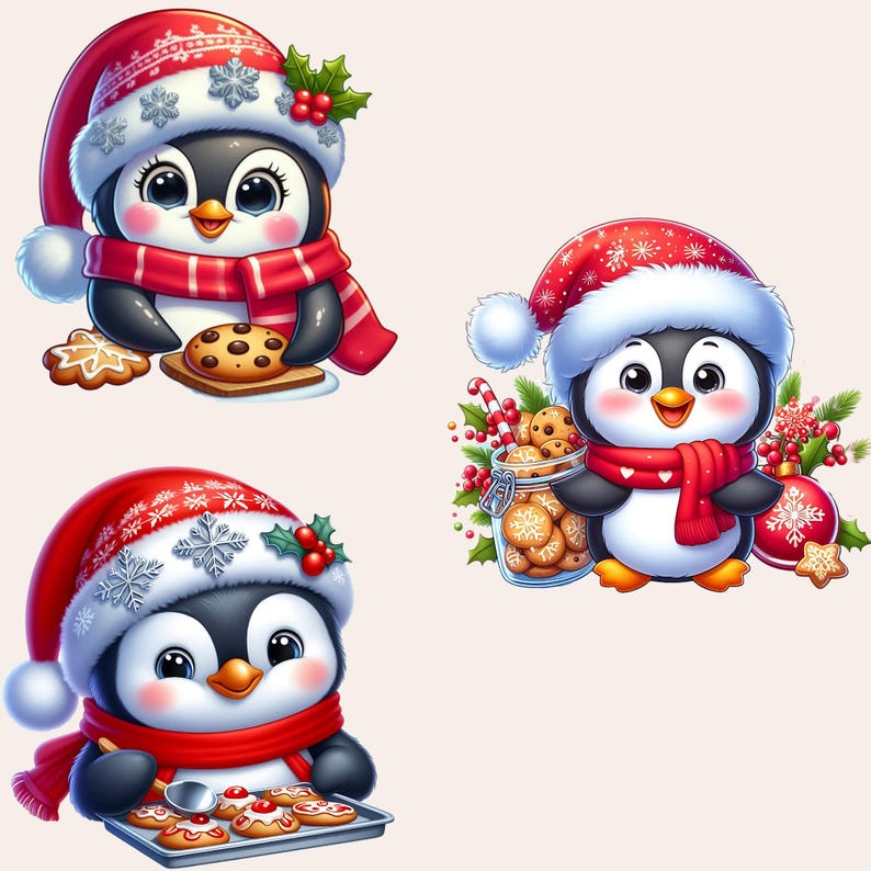 18 Winter Penguin Clipart, Christmas Penguin PNG, Cute Penguin Clipart ...