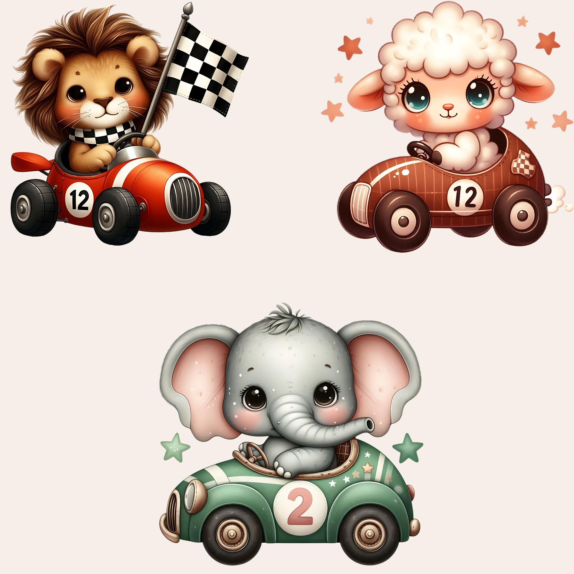 18 Racing Animals Clipart, Animal Racer Clipart, Cute Animal Racer PNG ...