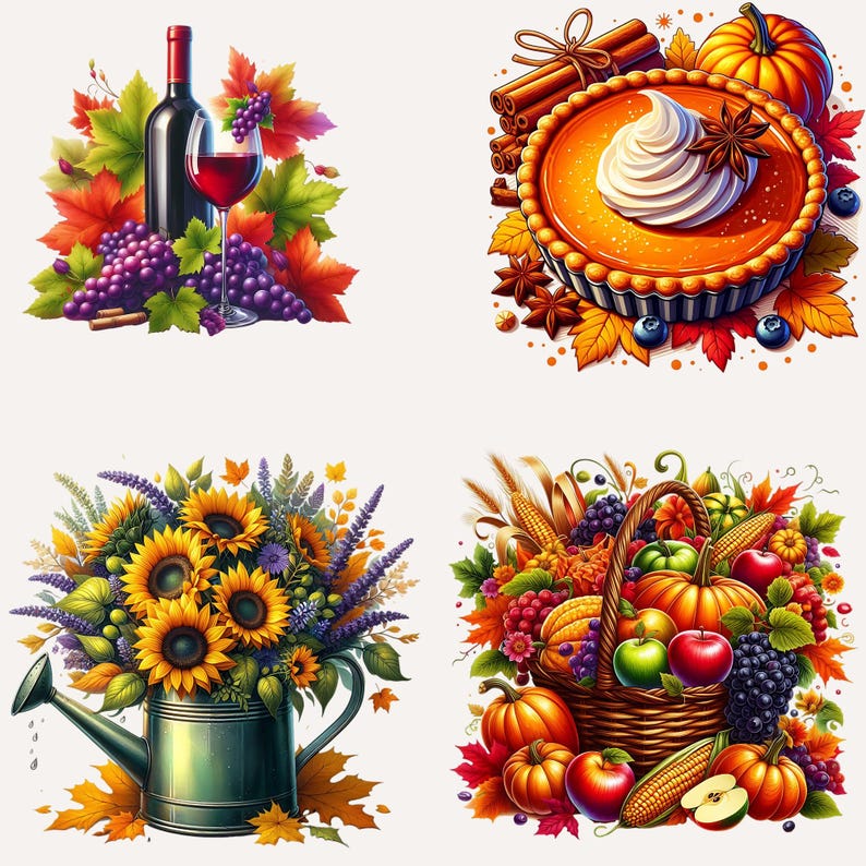 25 Thanksgiving Day Clipart, Happy Thanksgiving Clipart, Fall ...