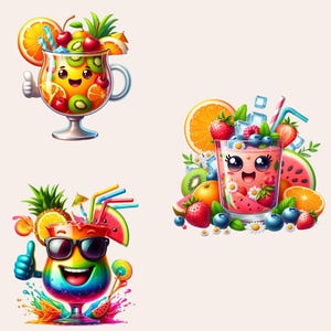 23 Tropical Cocktail Clipart, Cocktails Clipart Bundle, Summer Drinks ...