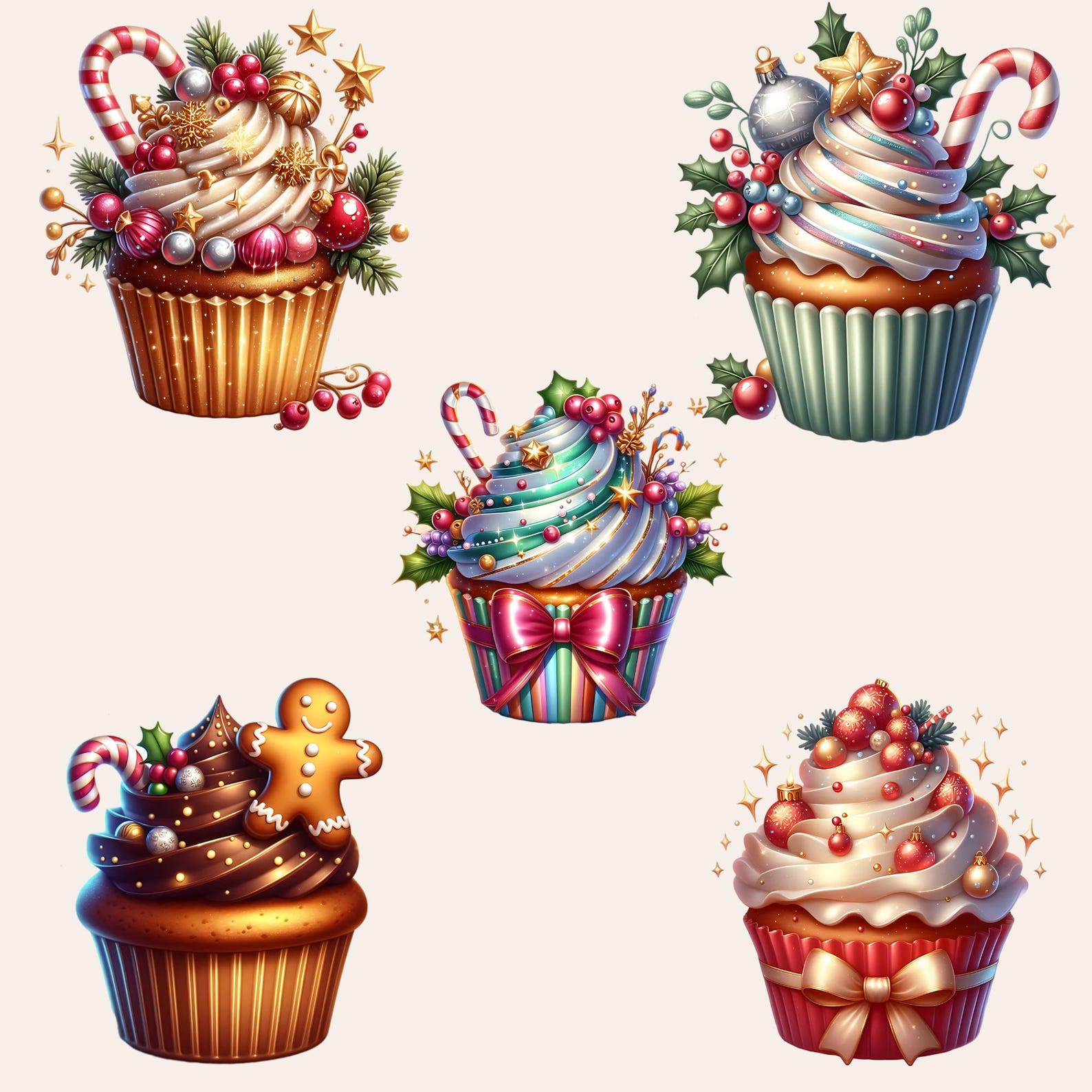 27 Christmas Cupcakes Clipart, Christmas Cupcakes PNG, Christmas ...