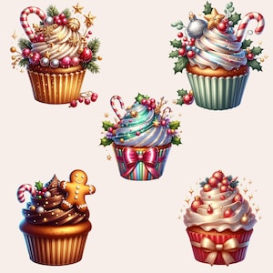 27 Christmas Cupcakes Clipart, Christmas Cupcakes PNG, Christmas ...