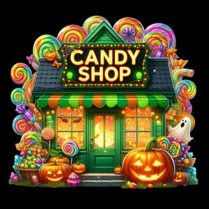17 Halloween Candy Shop Clipart, Halloween Candy Store PNG, Halloween ...