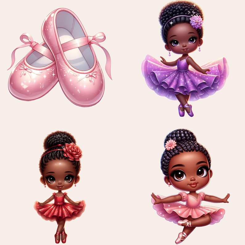 29 Afro American Ballerina Clipart, Cute Ballerina Clipart, Ballerina ...