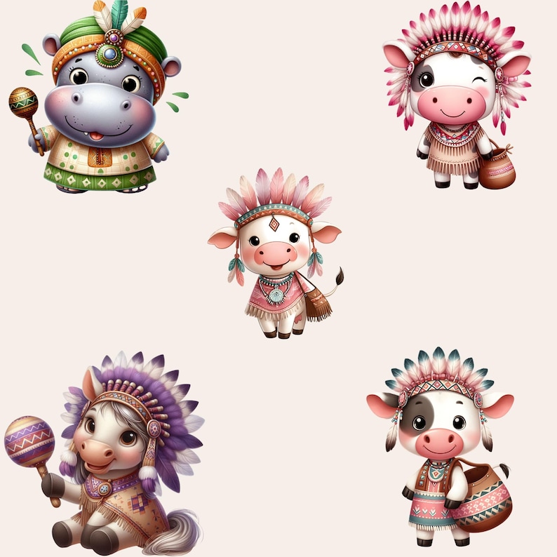 33 Indian Animals Clipart, Native Animals Clipart, Cute Woodland ...