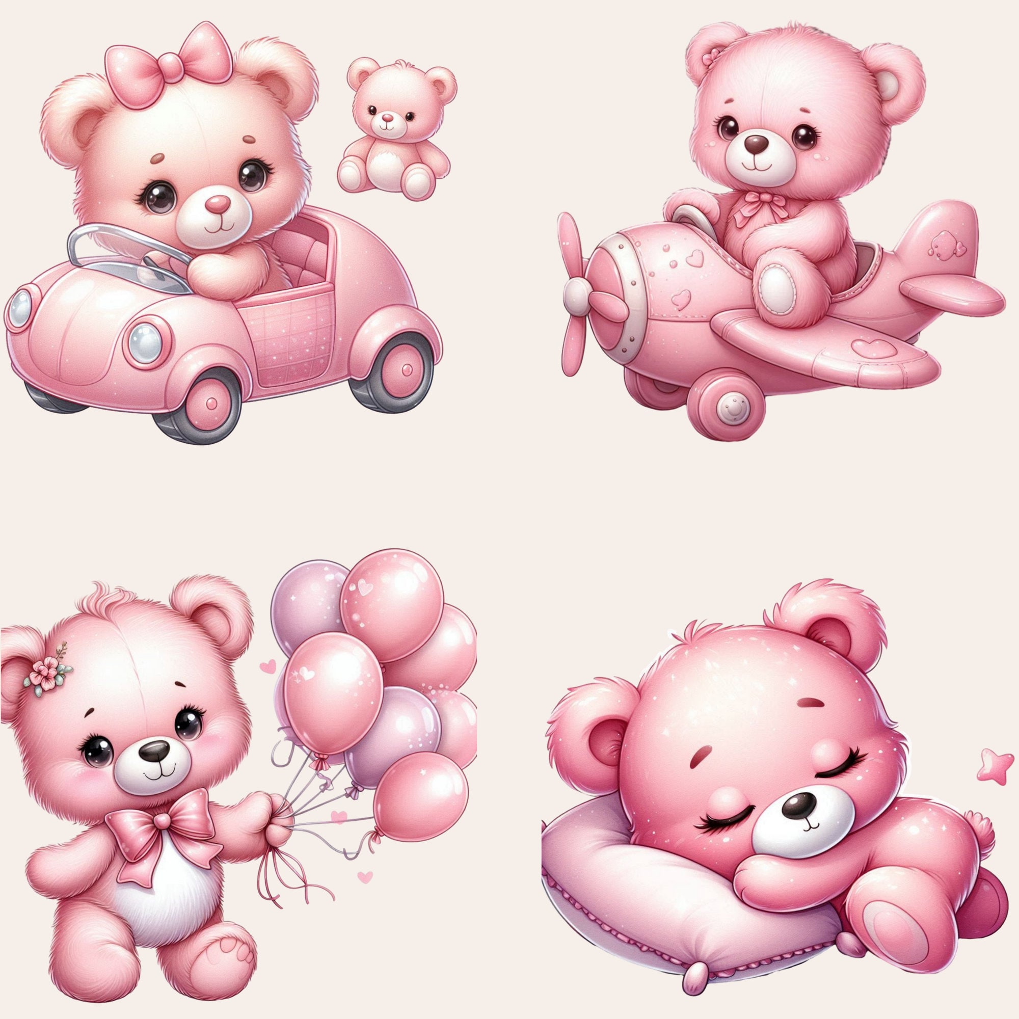 30 Sleepy Teddy Bear Clipart, Pink Teddy Bear PNG, Teddy Bear Clipart ...