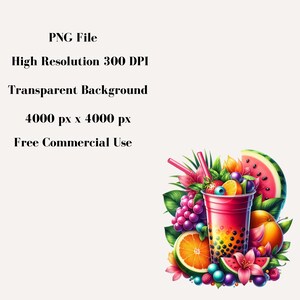 19 Summer Bubble Tea Clipart, Boba Tea PNG Bundle, Bubble Tea Clipart ...
