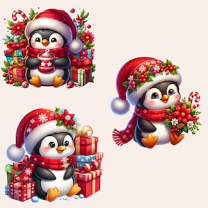 18 Winter Penguin Clipart, Christmas Penguin PNG, Cute Penguin Clipart ...